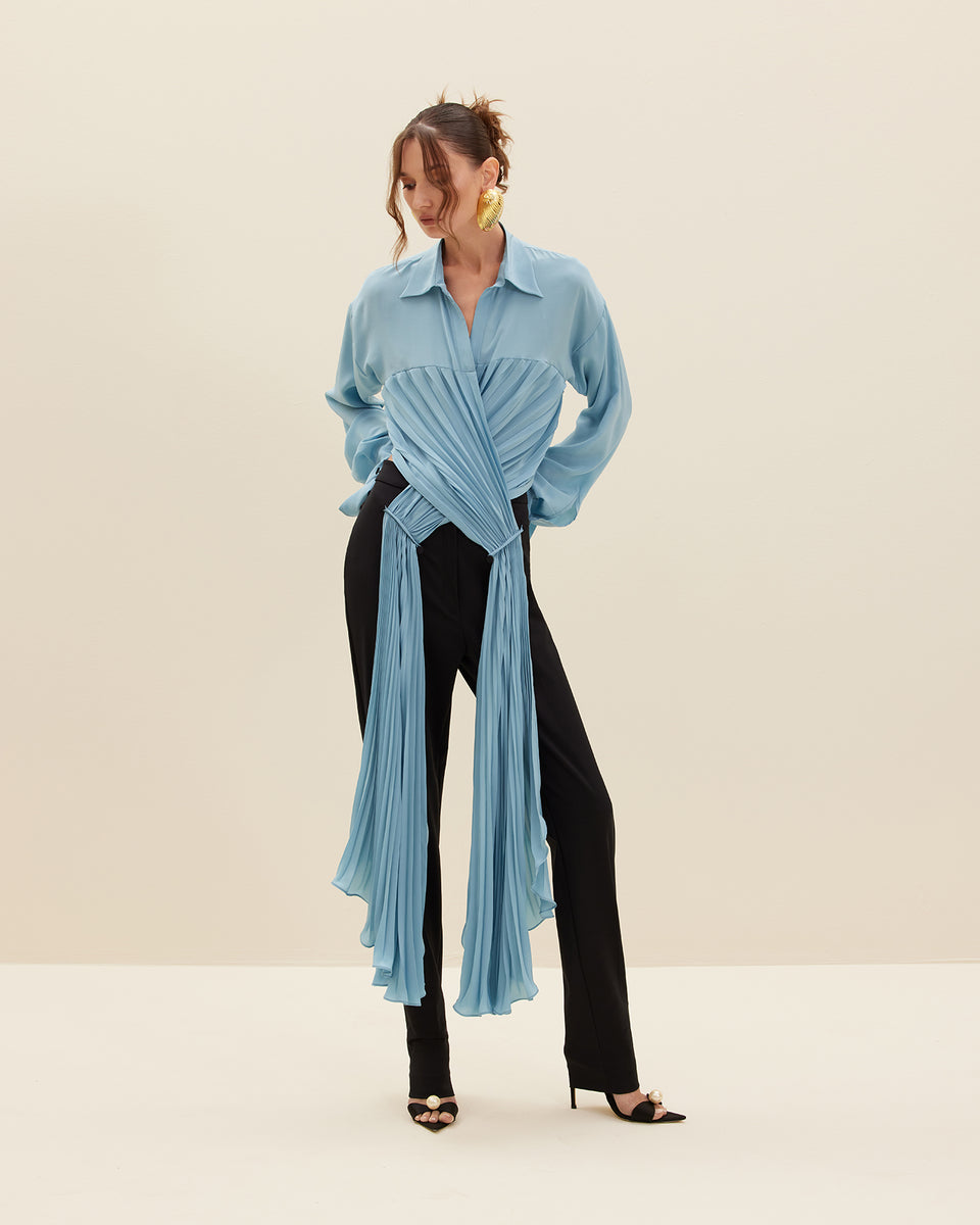 Luna Shirt | Unfolded Pleats | Spring Summer 2024 – HARITHAND